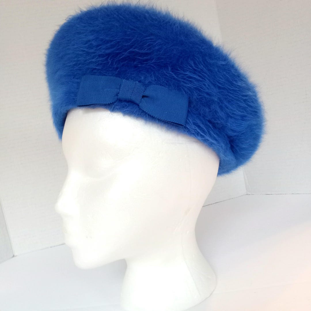 KANGOL Fugora Angora Tammy Hat in Royal Blue Made in United Kingdom ...