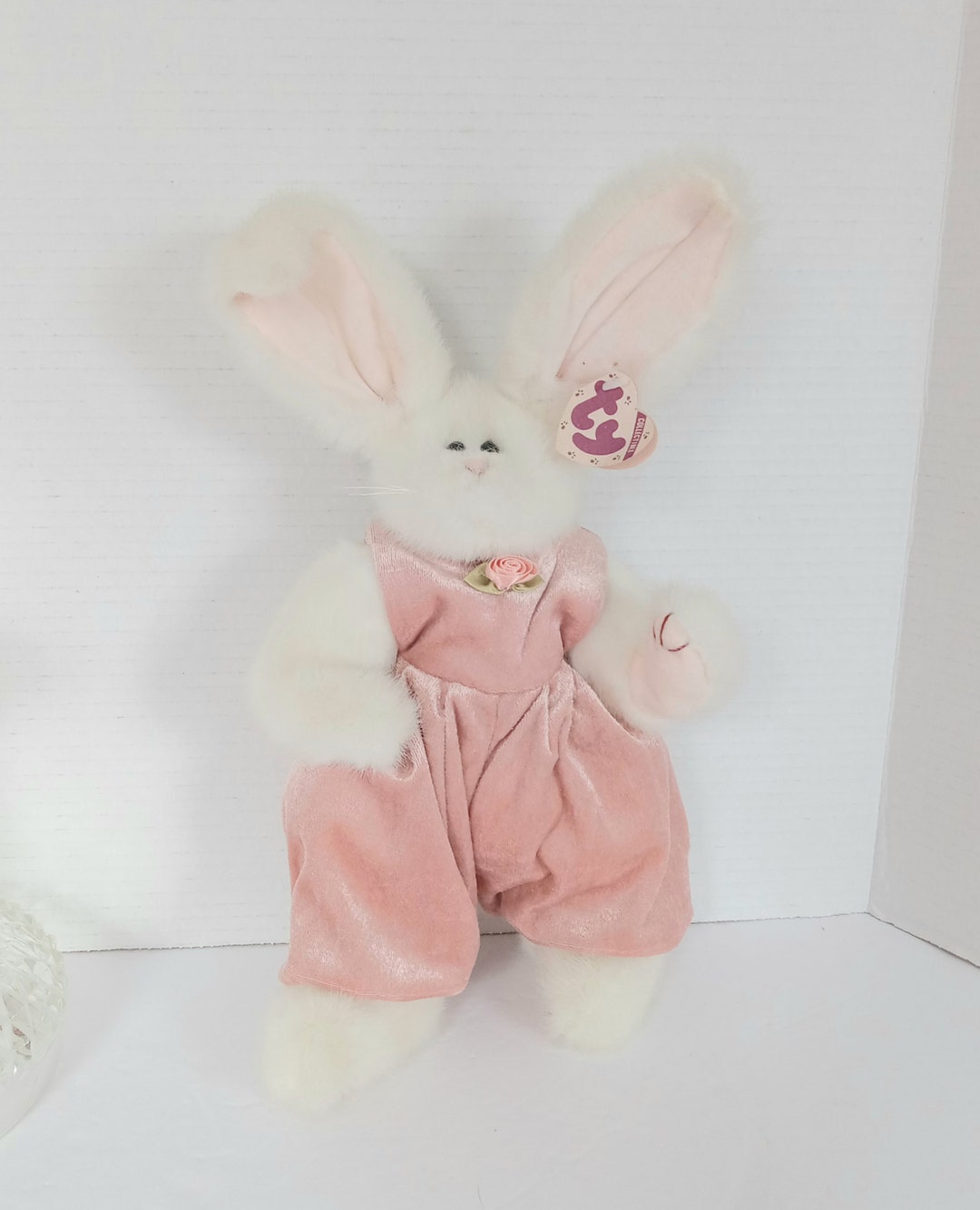 TY Beanie Baby ,sara Large White Bunny Rabbit 1993 the Attic Treasures ...