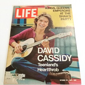 October 29, 1971, Life Magazine David Cassidy on Cover Kings, Queens ...