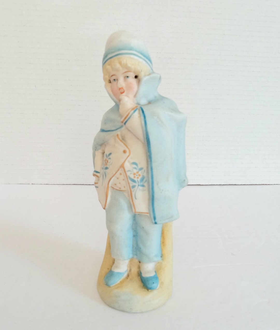 Antique German Bisque Boy Figurine Middle 1800s Hand Painted Figurine ...