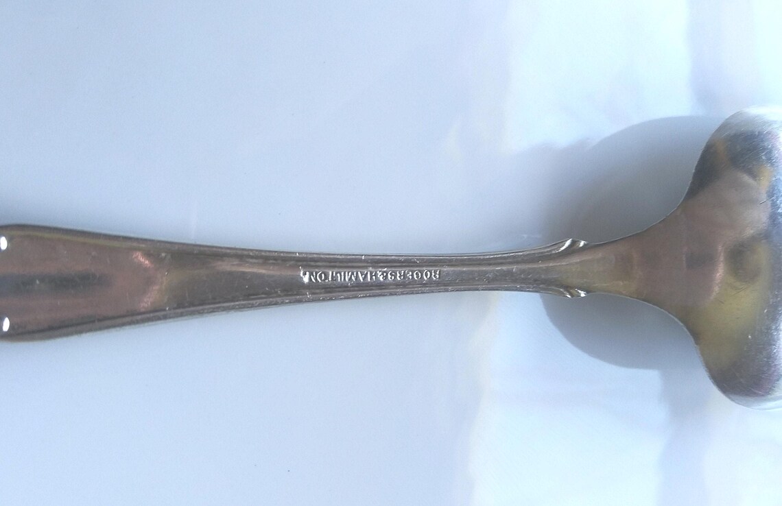 Antique Silver Plate Serving Spoon: Rogers & Hamilton Raphael Pattern ...