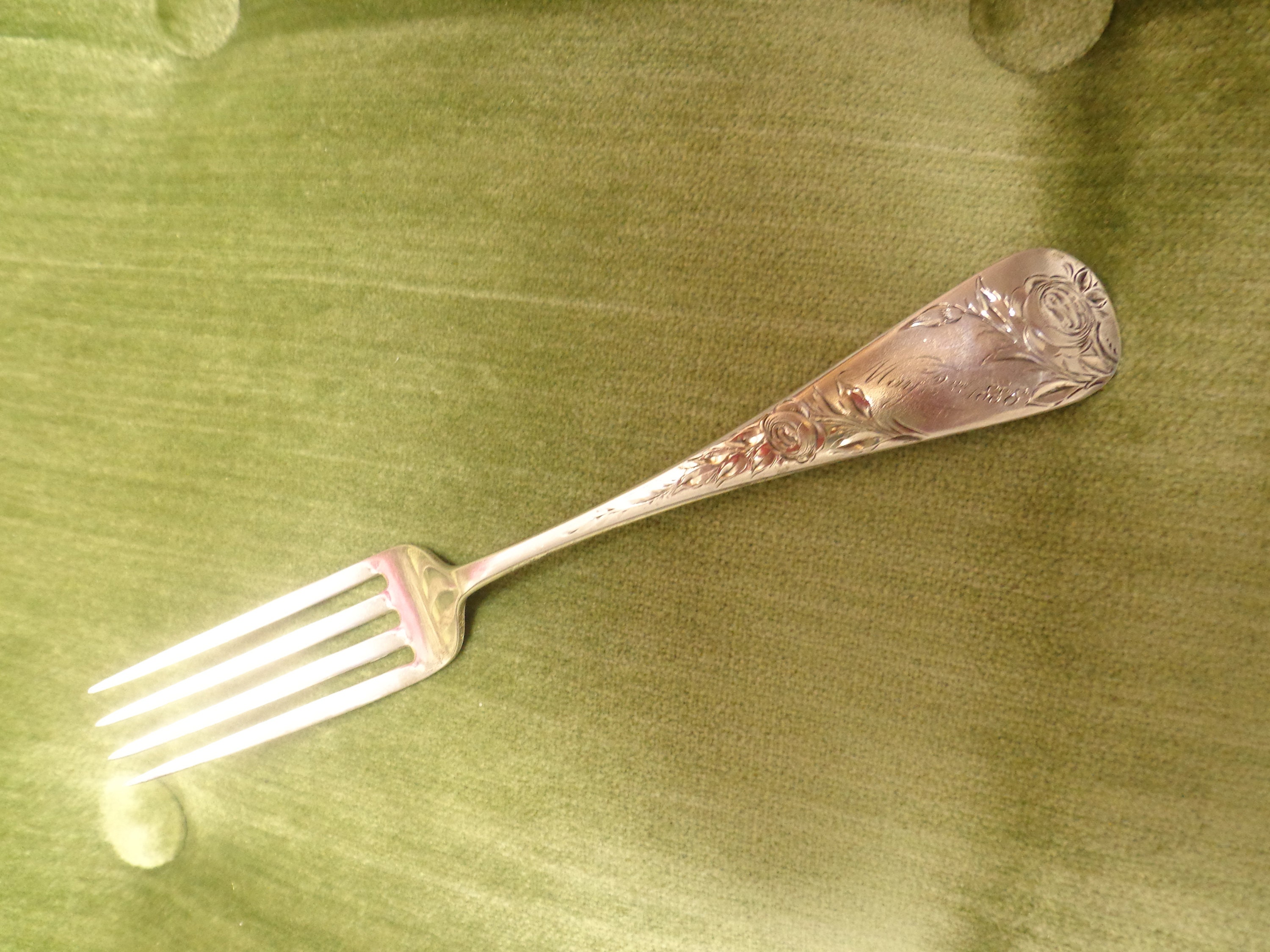 Antique Sterling Silver Fork Monogrammed and Dated May 2 1888 | Etsy