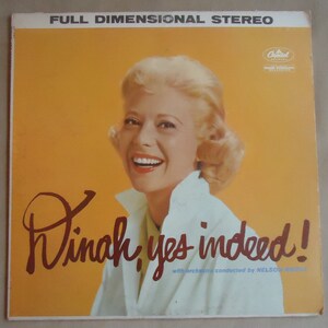 Dinah, Yes Indeed!, High Fidelity Vinyl Record Album, Nelson Riddle ...