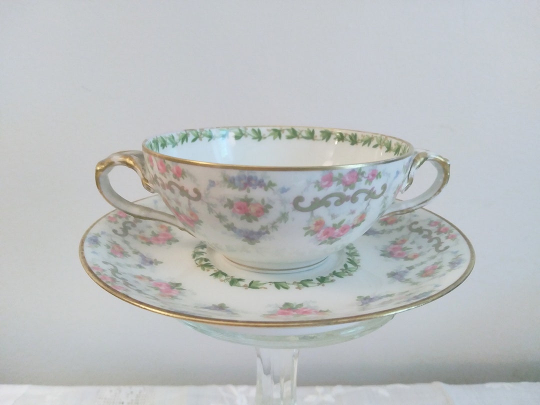 Antique JPL jean Pouyat Limoges Bouillon Teacup and Saucer - Etsy Antique JPL jean Pouyat Limoges Bouillon Teacup and Saucer - Etsy