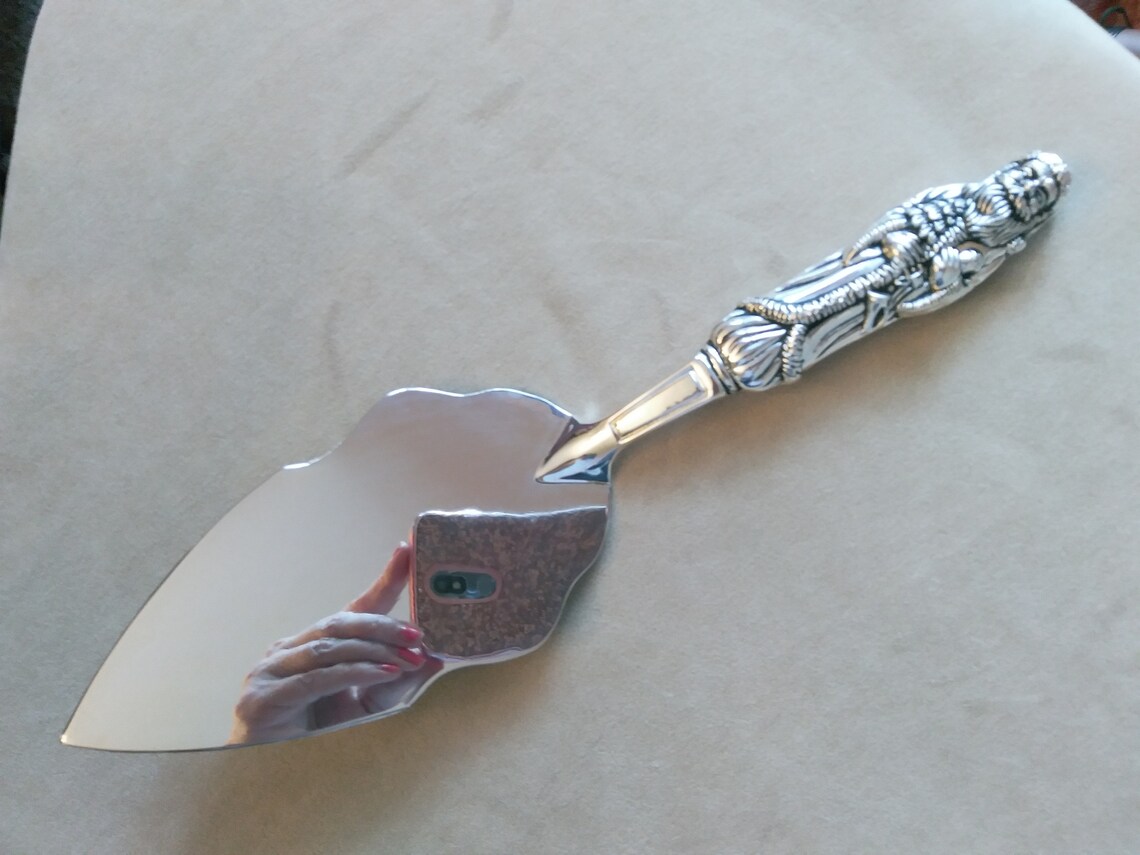 Godinger Silver Plate Santa Pie Server / Cake Server Christmas | Etsy