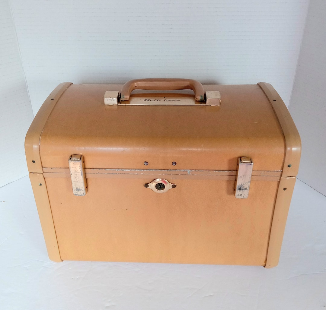 Ultralite Samsonite Butterscotch Train Case Cosmetic Case Overnight ...