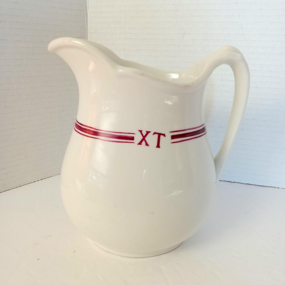 Large Restaurant Ware Ironstone Milk Pitcher Vitrified AVCO CHINA With ...