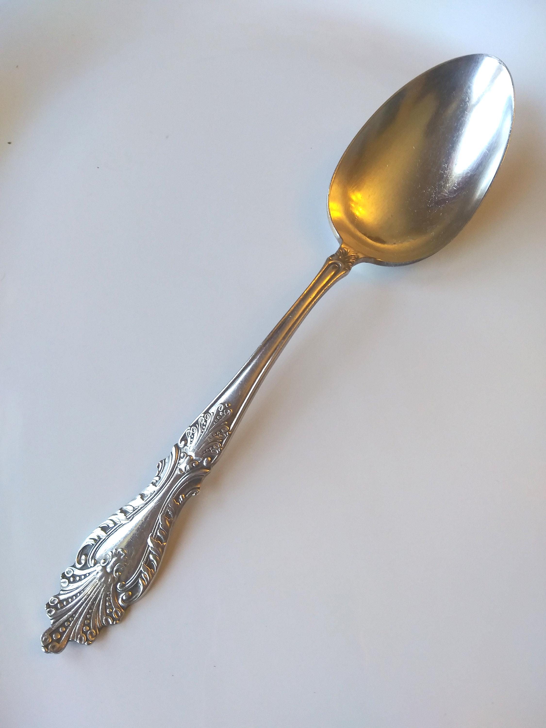 Antique Silver Plate Serving Spoon: Rogers & Hamilton Raphael Pattern ...