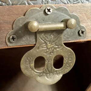 Vintage Embossed Leather and Straps Studded Wood Chest, Treasure Chest ...