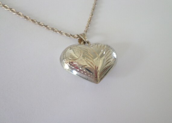 Very Pretty Sterling Silver Heart Necklace 925 Silver Heart - Etsy