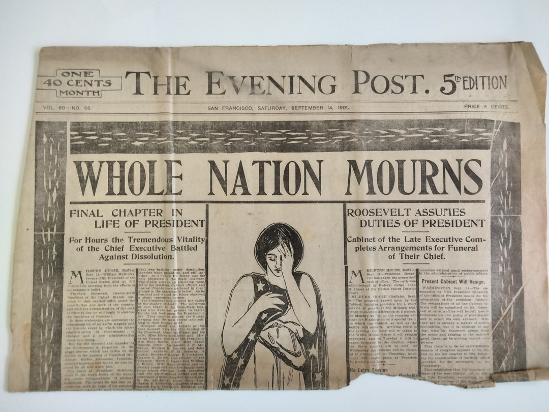 San Francisco Evening Post Magazine 1901 September 14 PRESIDENT ...