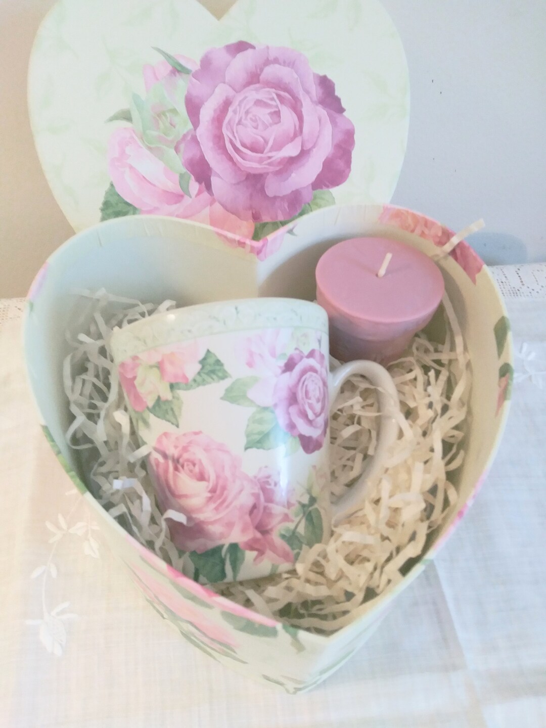 Lady Jayne Heart Box Set: Rose Mug and Scented Candle, 2002 - Etsy