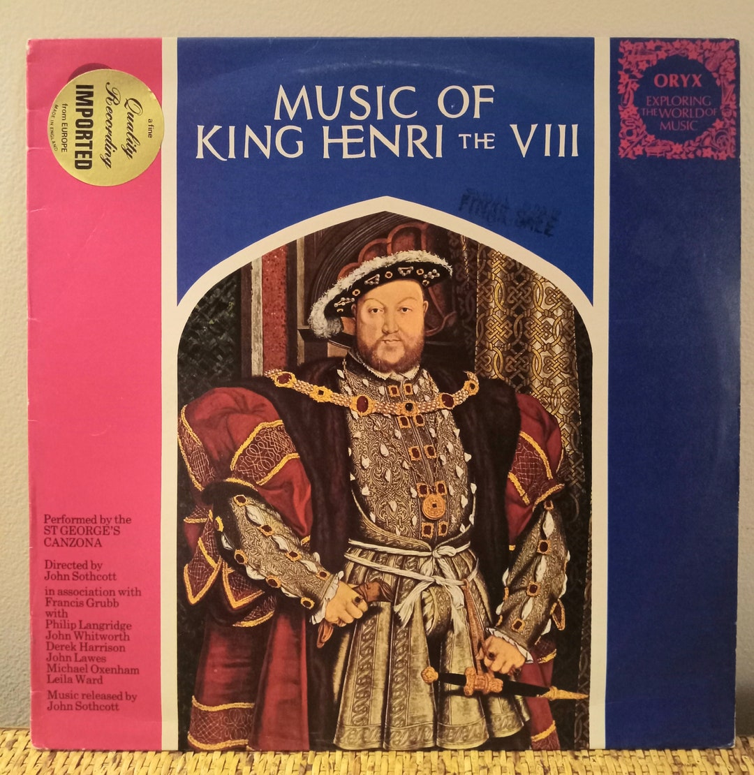 Vintage, Music of King Henri the VIII ORYX Stereo Imported From Europe ...