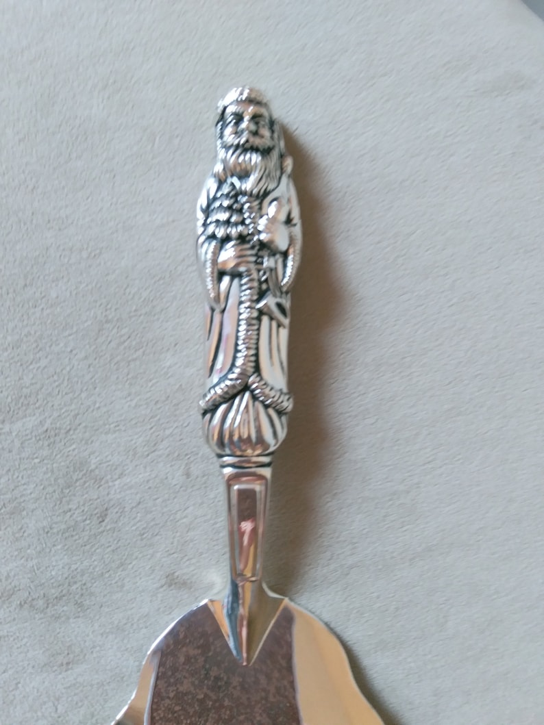 Godinger Silver Plate Santa Pie Server / Cake Server Christmas | Etsy