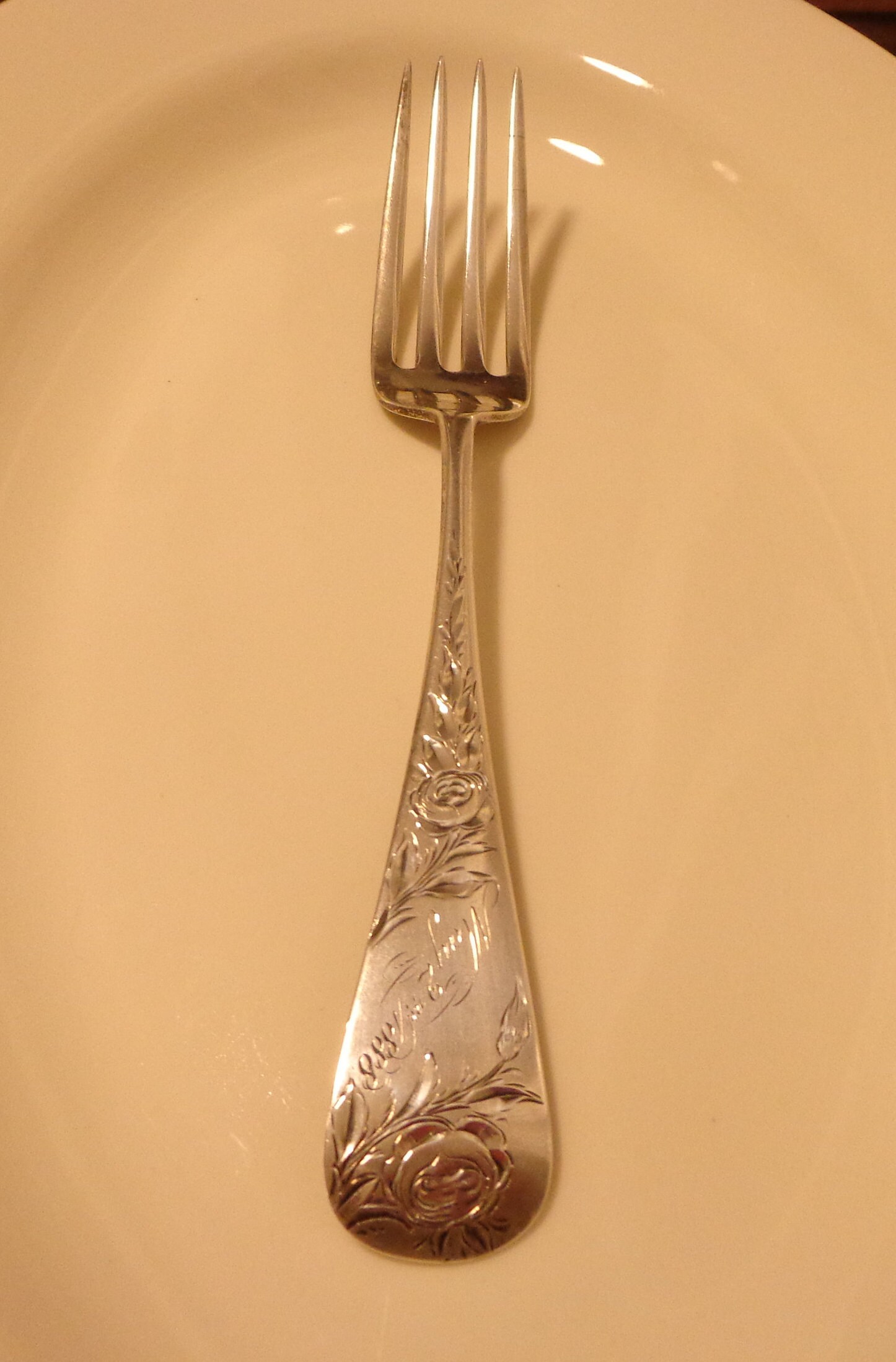 Antique Sterling Silver Fork Monogrammed and Dated May 2 1888 | Etsy