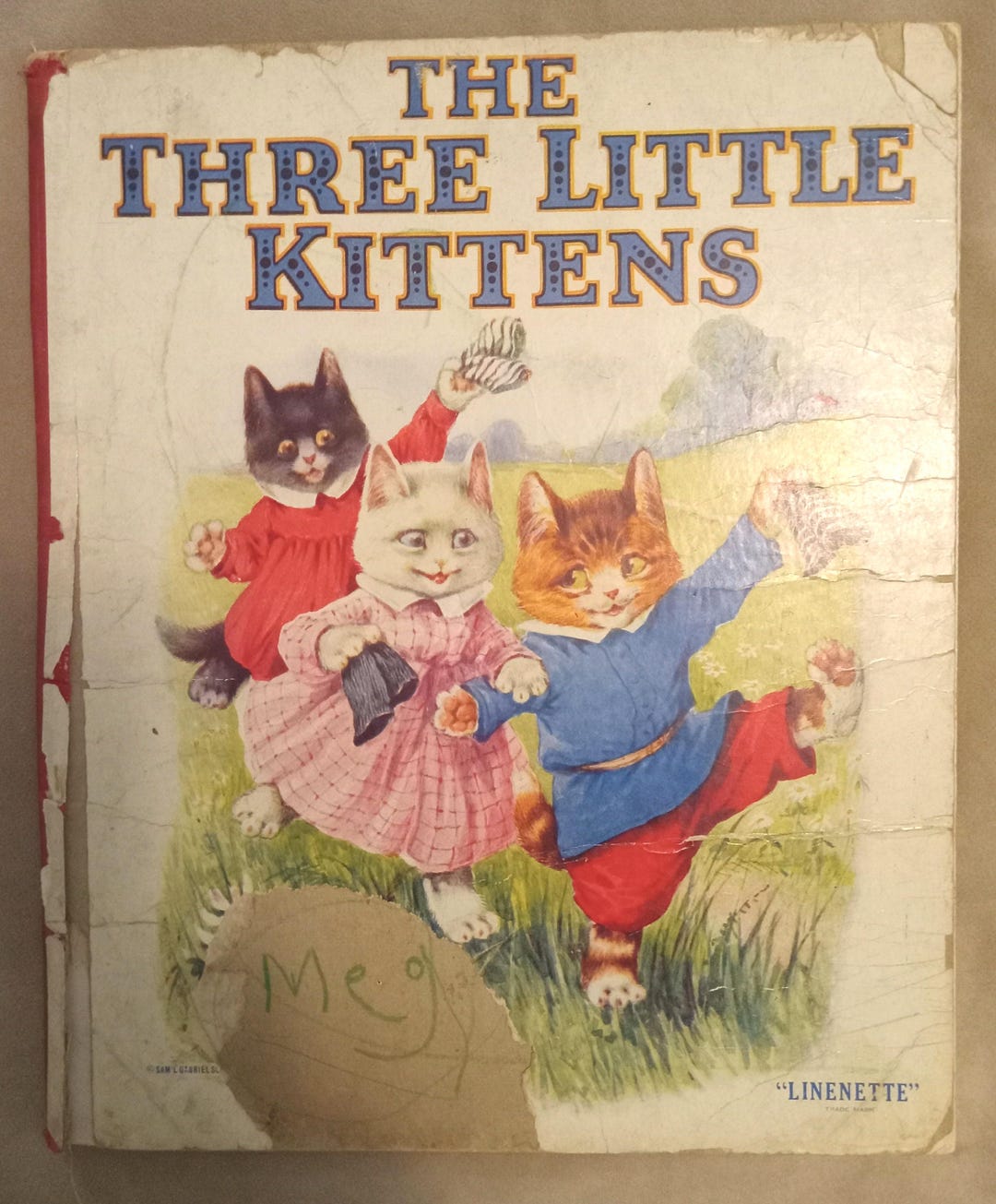 Antique "the Three Little Kittens" Children's Book - 1923 Sam L Gabriel ...