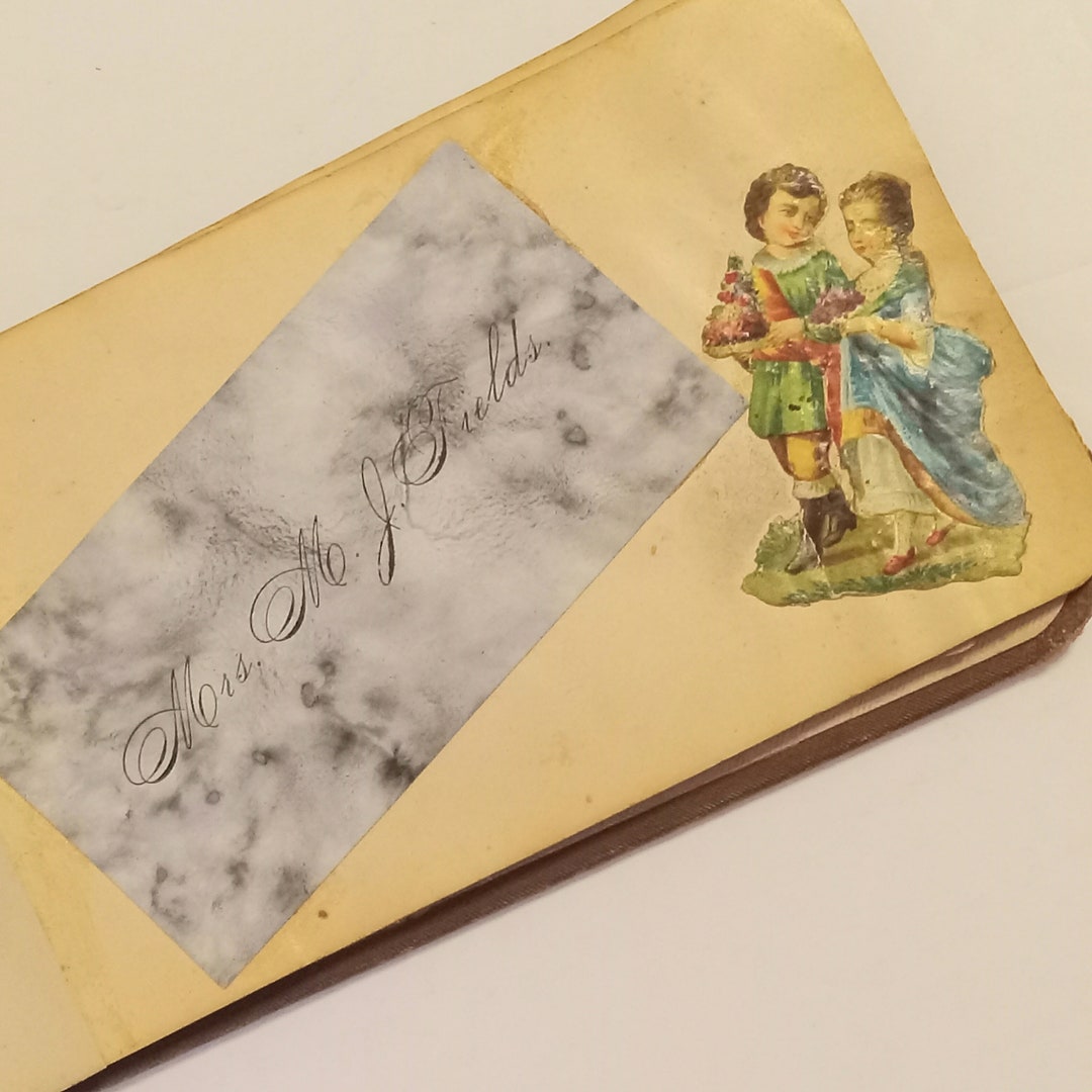 Victorian Ladies Calling Cards Album 1880s With 21 Calling Cards and ...