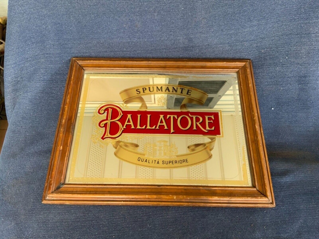 Vintage Spumante Ballatore Wine Advertising Bar Mirror Wall Art Ad Sign ...