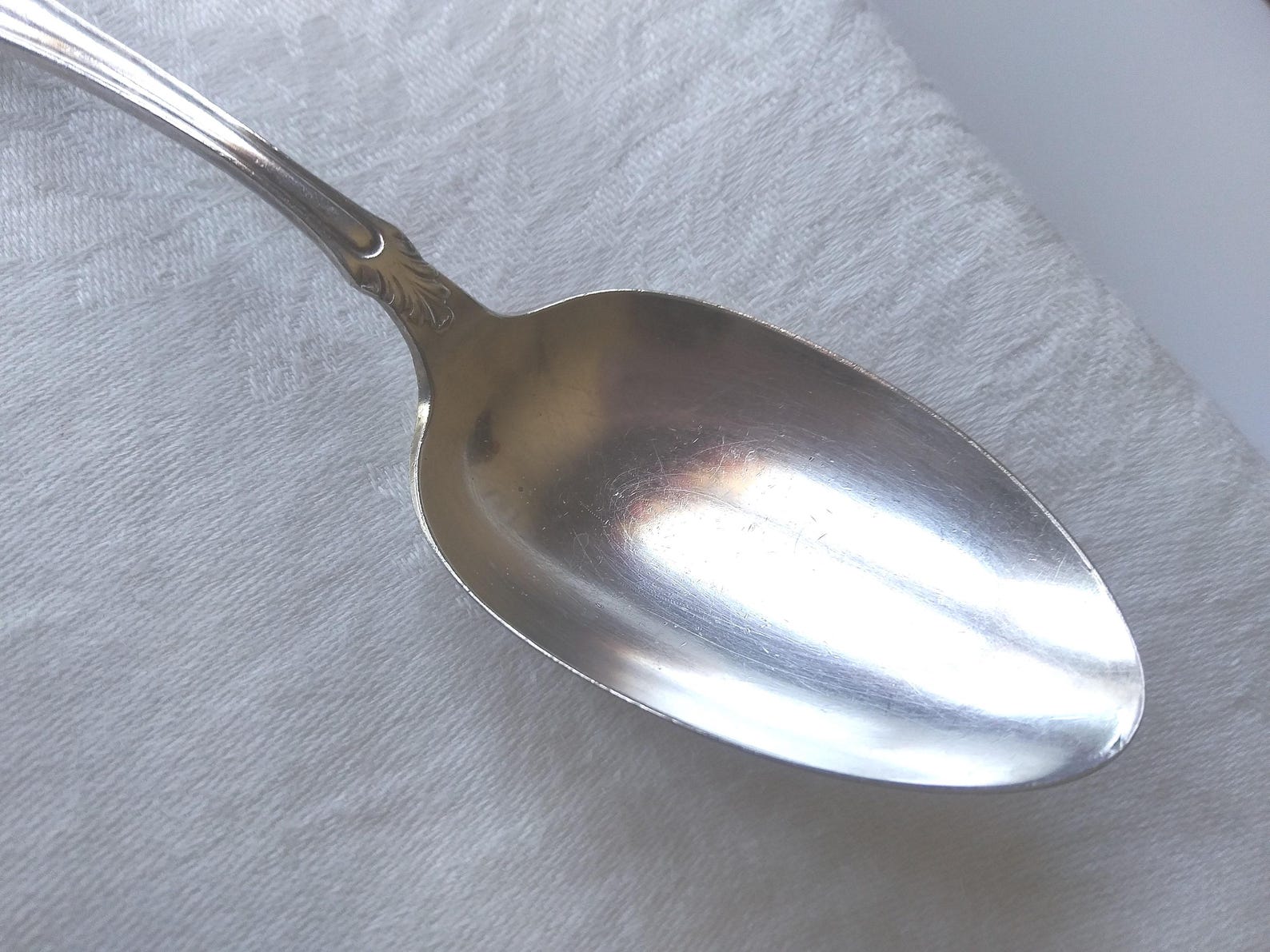 Antique Silver Plate Serving Spoon: Rogers & Hamilton Raphael Pattern ...