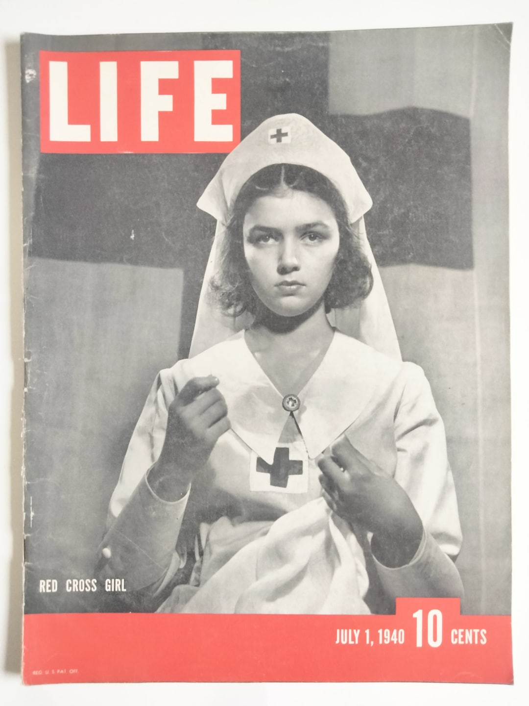 Life Magazine 1940 July 1 RED CROSS GIRL, German Bomb Strikes Down the ...
