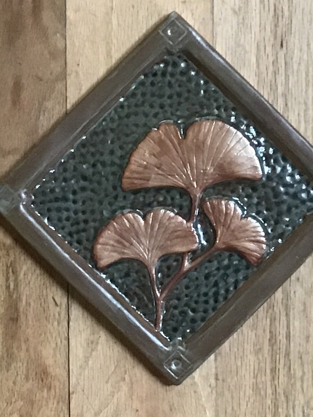Tile, Gingko Craftsman 6 Inch, for Fireplace, Kitchen or Bath. Dark ...