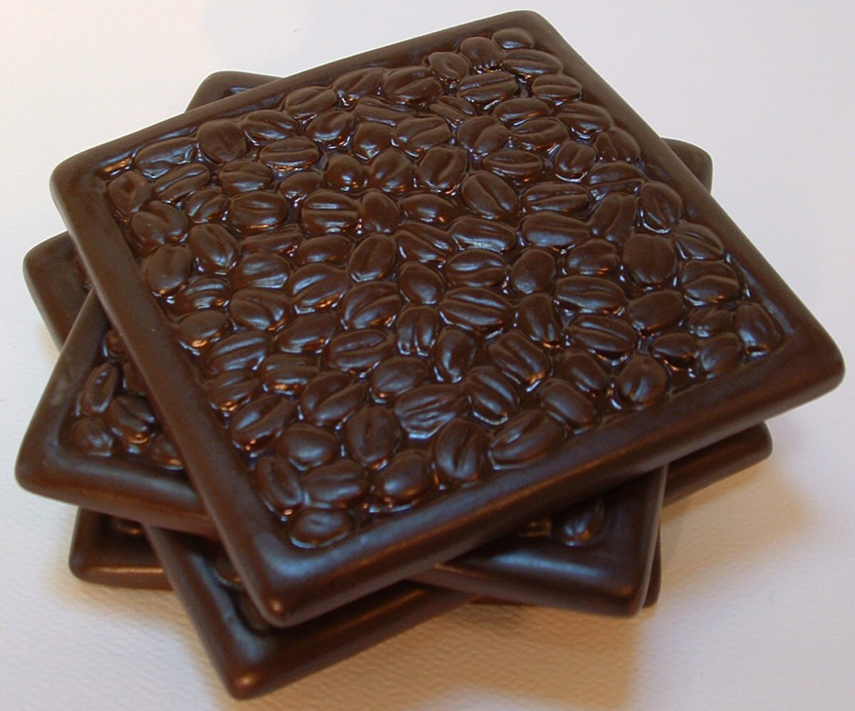 4 Coffee Coasters Espresso Coasters Christmas or Housewarming | Etsy