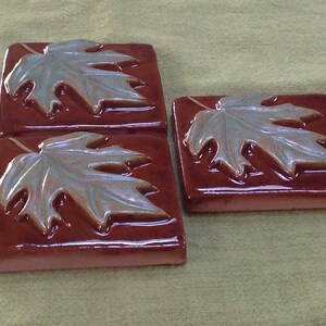 3 Inch Maple Leaf Tile, Arts and Crafts Tile for Fireplace or Kitchen ...