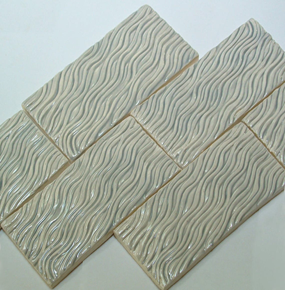 Mid-century Modern Textured Subway Tile 1 Square Foot Light - Etsy