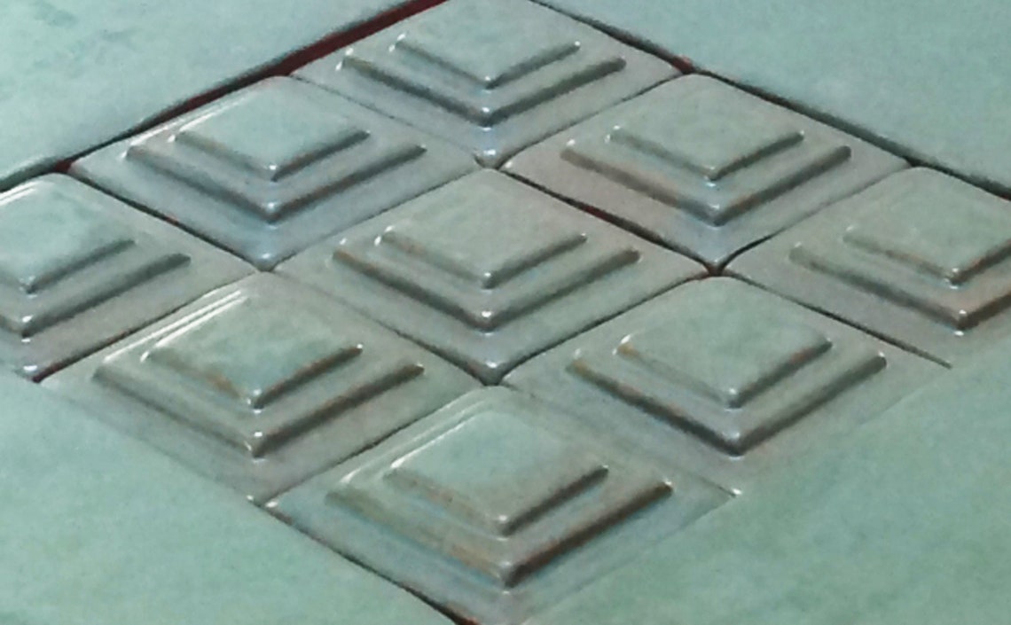 2 Inch Pyramid Tile Set of 4. Spring Green | Etsy