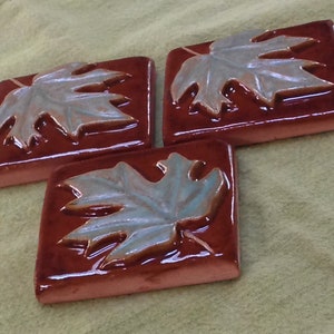 3 Inch Maple Leaf Tile, Arts and Crafts Tile for Fireplace or Kitchen ...