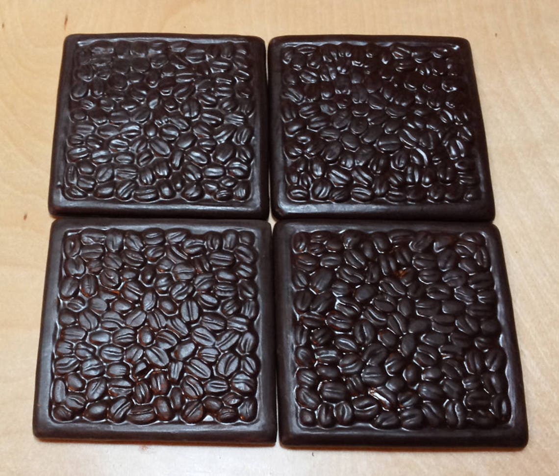 4 Coffee Coasters Espresso Coasters Christmas or Housewarming | Etsy