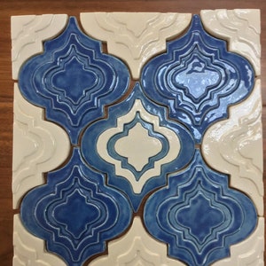 Tile Mural Spanish Colonial for Kitchen or Bath, Arabesque Design, 6 ...