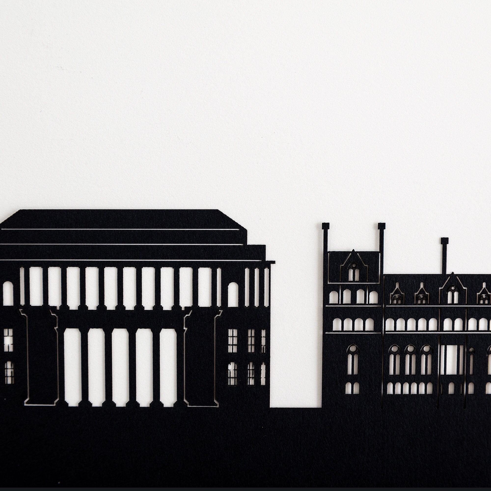 Manchester Skyline Silhouette Papercut Art - Etsy