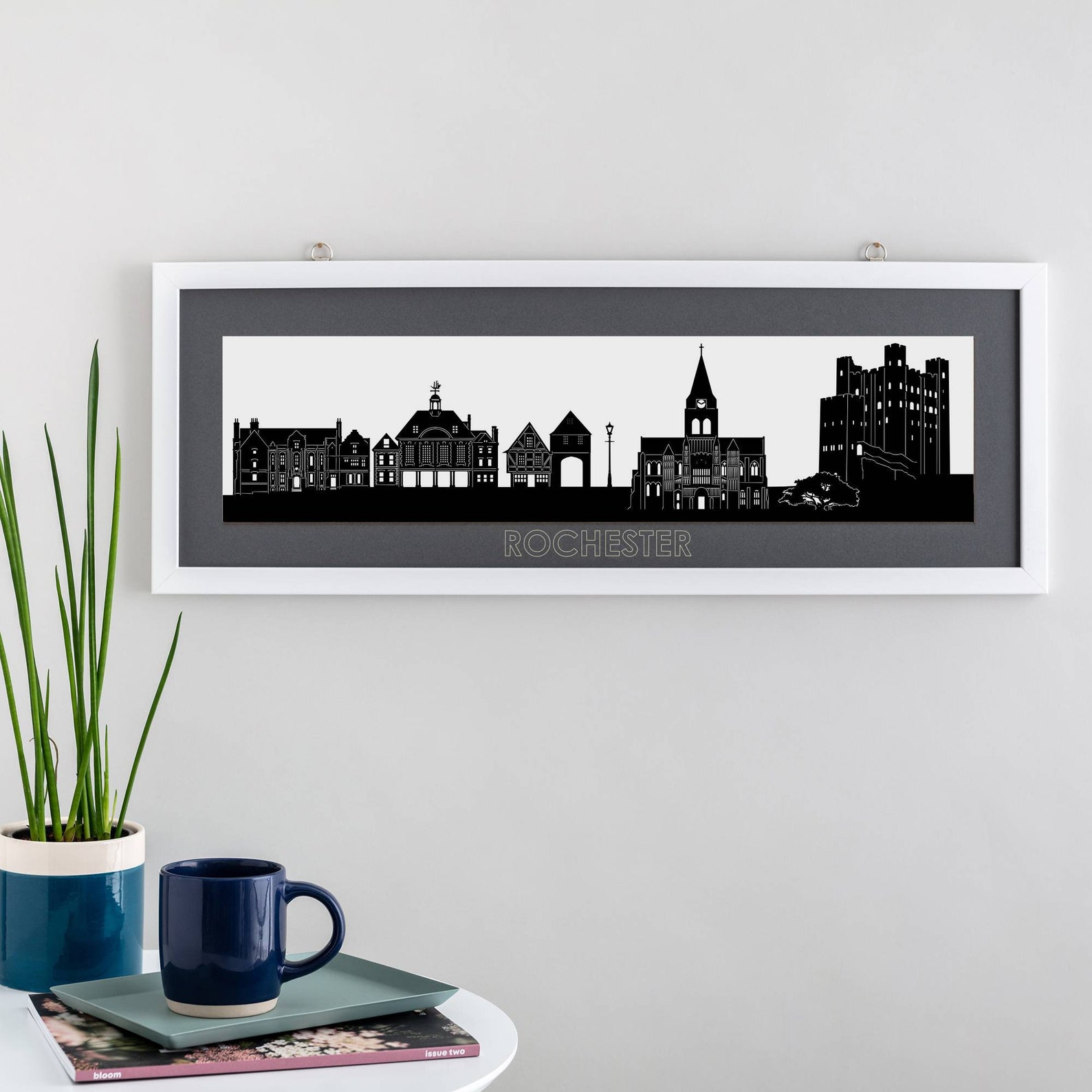 Rochester Skyline Silhouette Papercut Art Print - Etsy