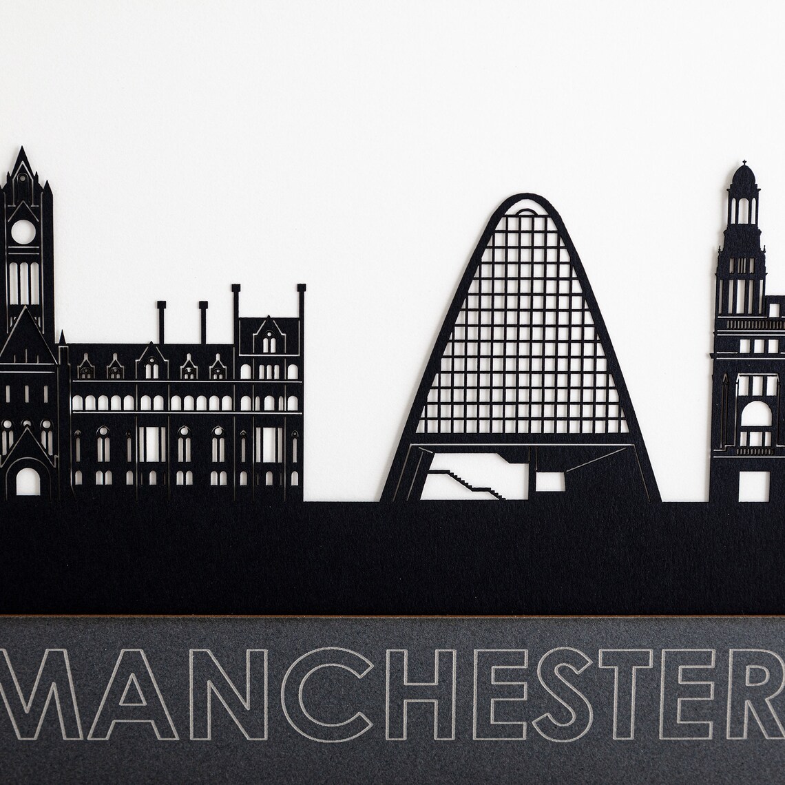 Manchester Skyline Silhouette Papercut Art - Etsy