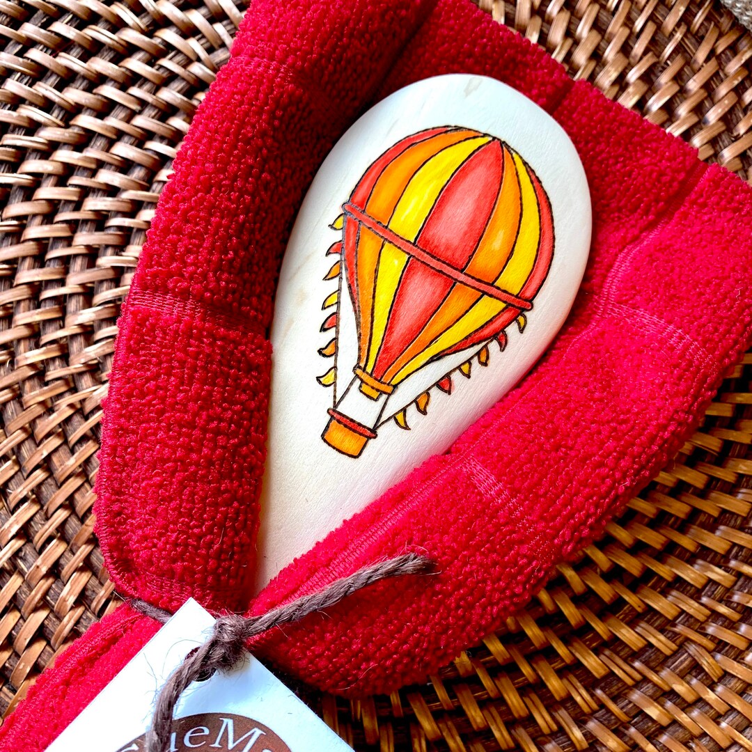 Hot Air Ballon Kitchen Spoon and Towel Set, Teal, Functional Art ...
