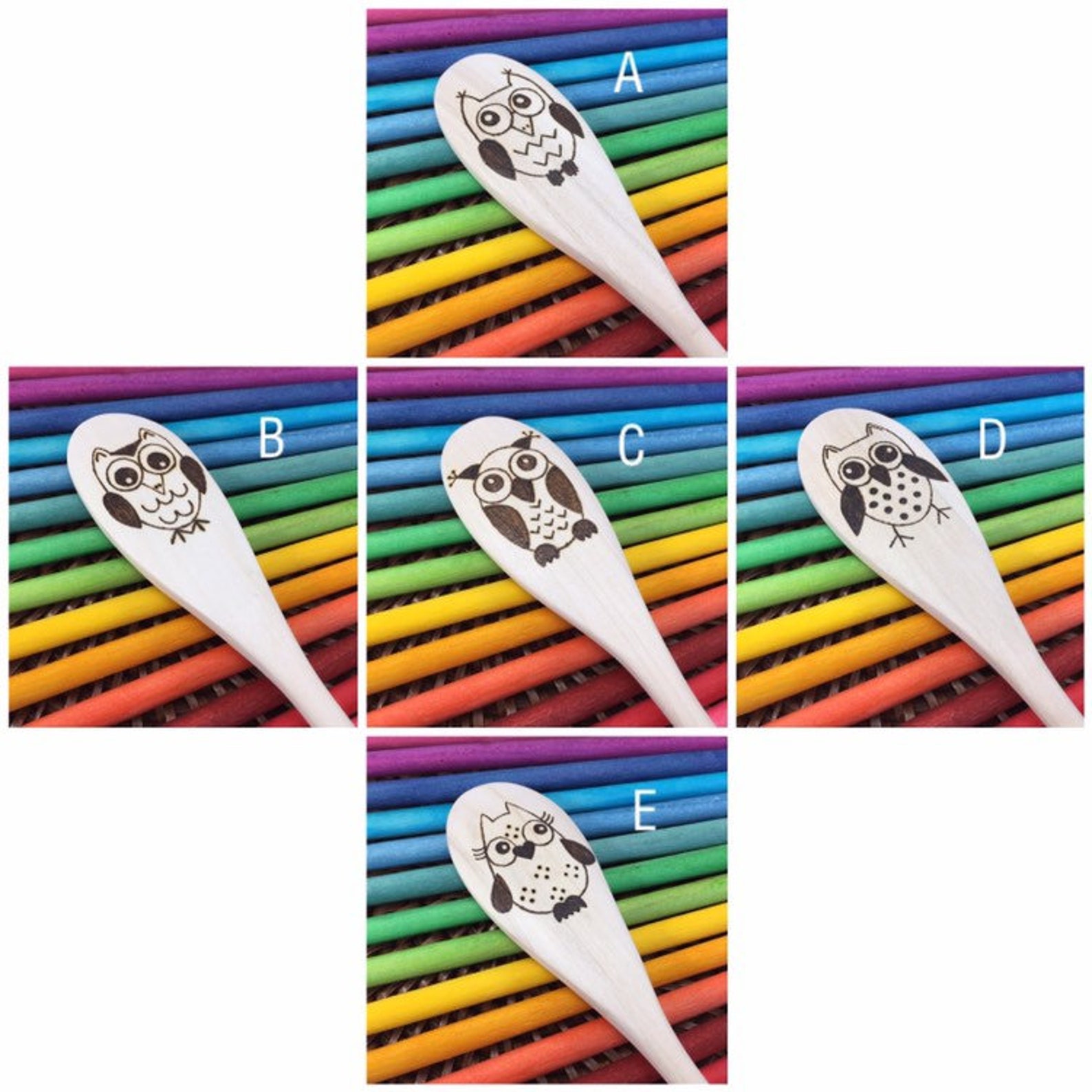 Kids' Owl Spoon Woodburned Mixing Spoon Owl Owls Child - Etsy