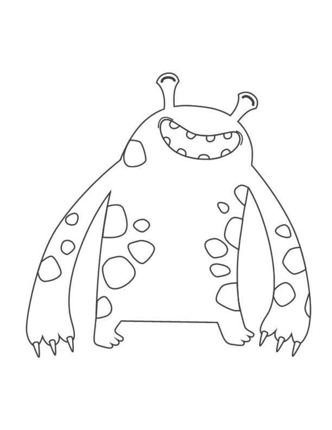 Monster Coloring Pages Cute, Silly and Kid Friendly 50 Pages - Etsy