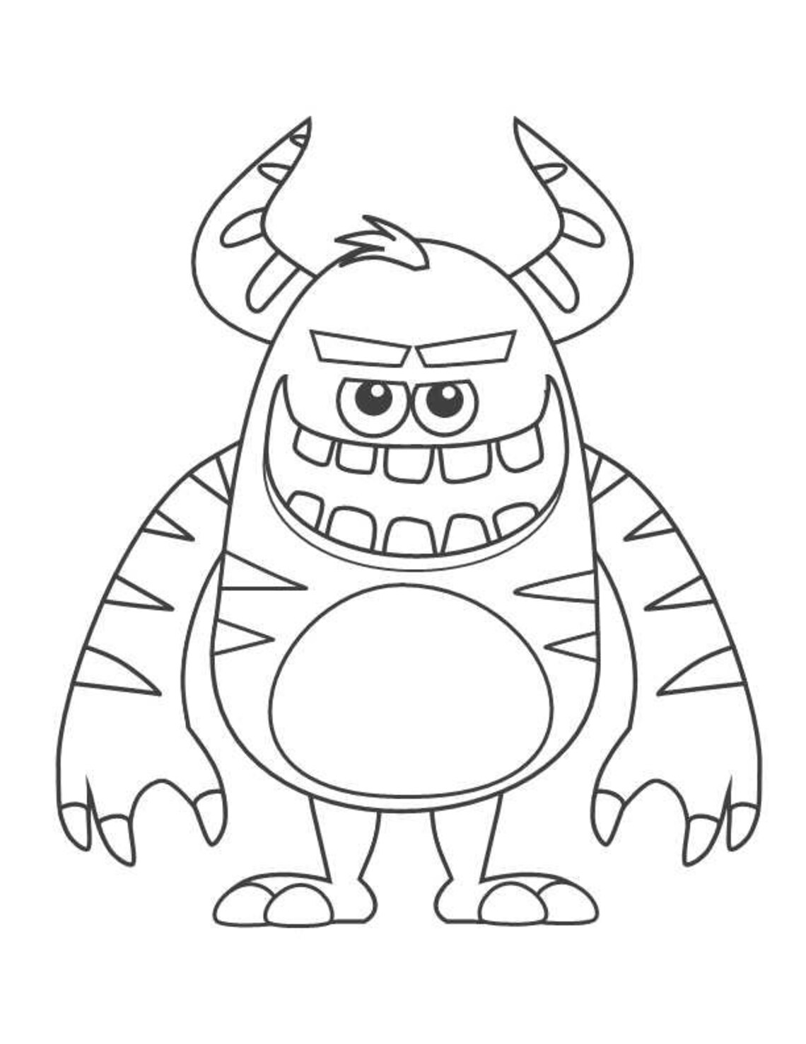 Monster Coloring Pages - Cute, Silly and Kid Friendly - 50 Pages - Etsy