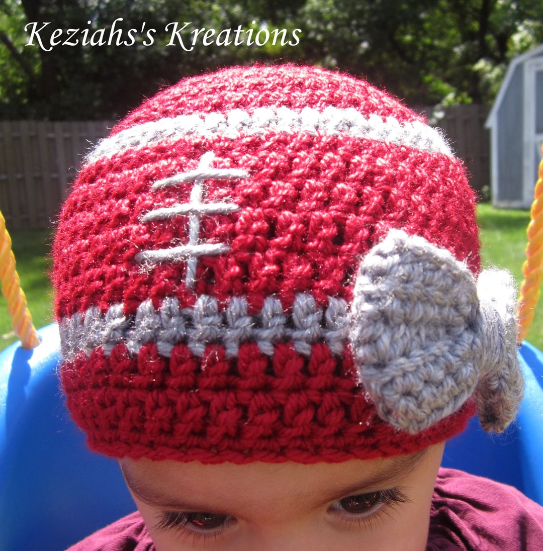 Ohio State Crochet Beanie Hat OSU Football Hat OSU Baby Sport College ...