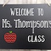 Teacher Chalkboard Sign, Personalized Hanging Chalkboard Sign ...