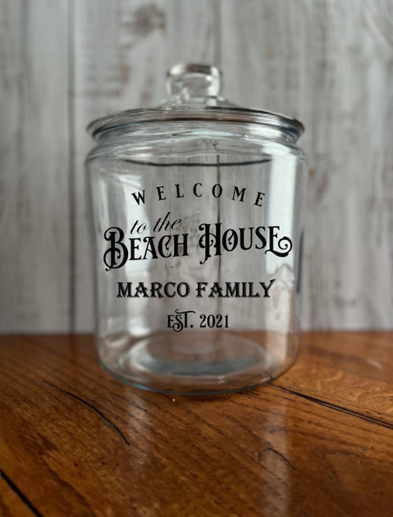 Beach House Treasure Jar Beach Treasures Personalized - Etsy
