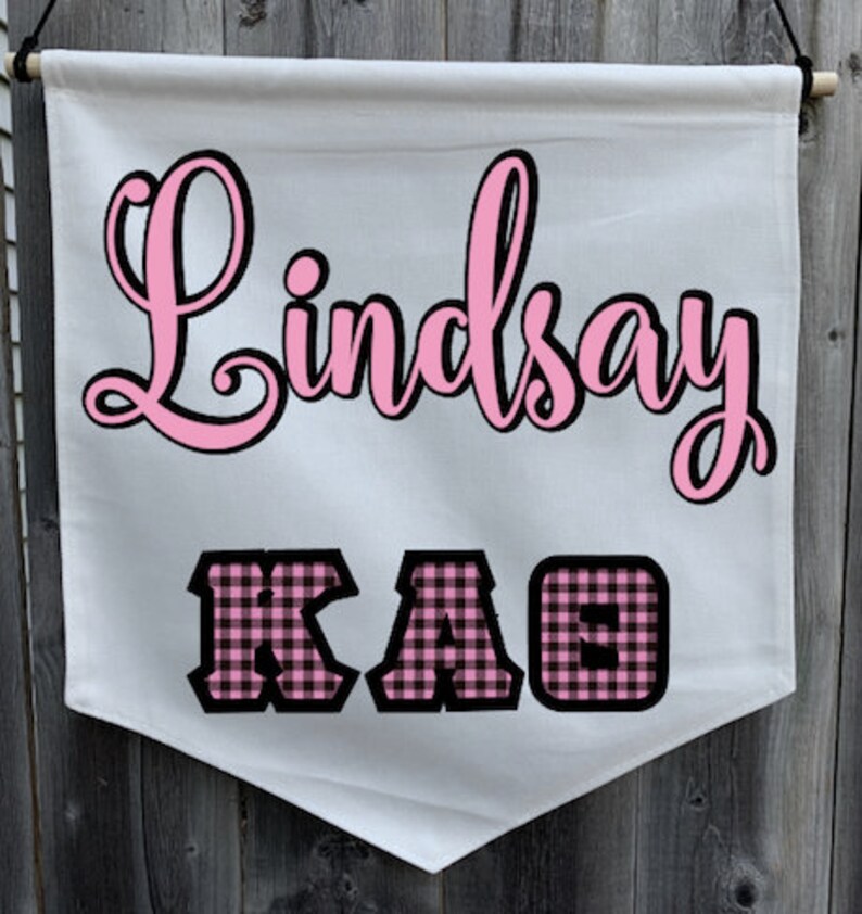 Sorority Name Banner Greek Letter Sign Dorm Name Banner - Etsy