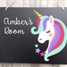 Personalized Unicorn Room Name Sign, Girls Name, Custom Door Sign ...