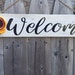 Pallet Wood Welcome Sign, Felt Flower Decor, Rustic Welcome Sign ...