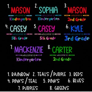 Personalized Welcome Back to School Sign, Custom Name School Sign ...