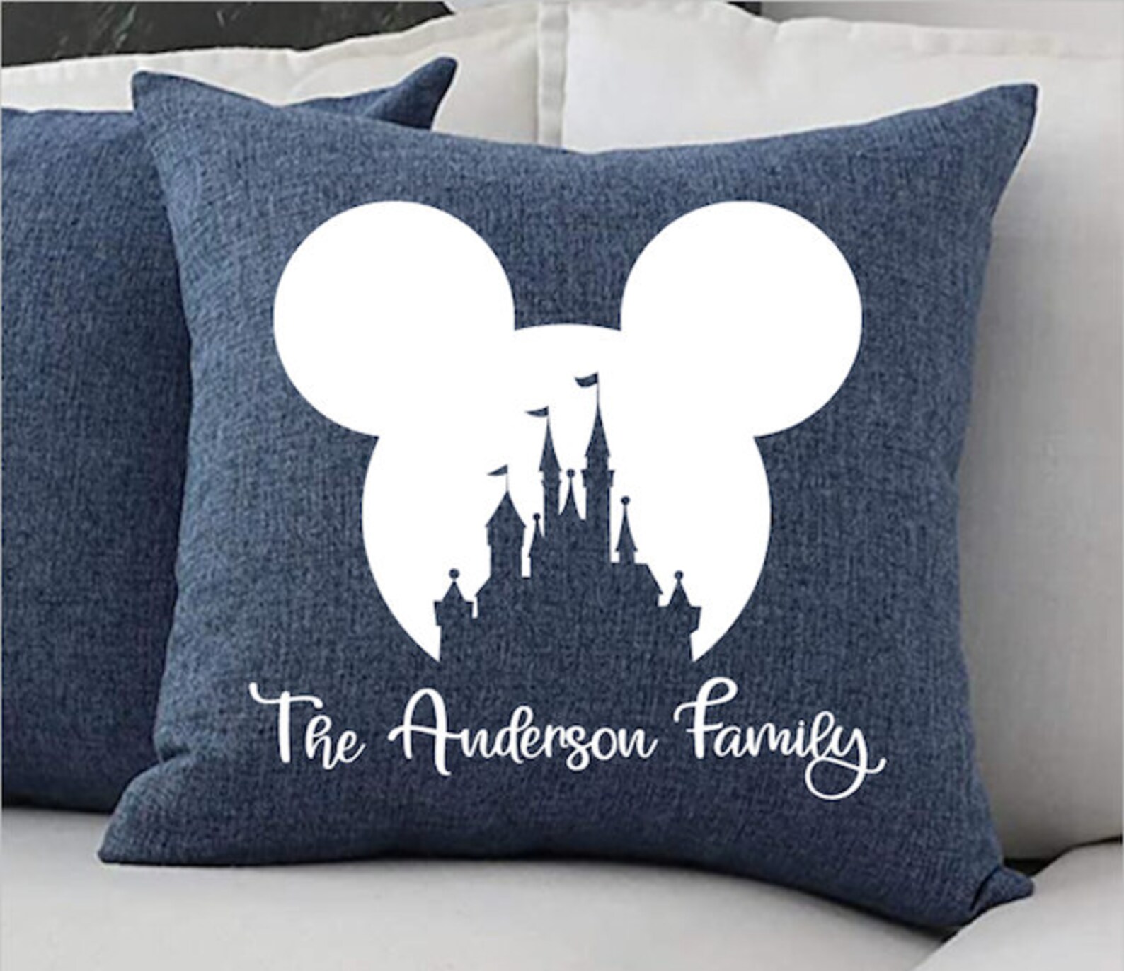 Disney Pillow Personalized Disney Pillow Custom Family Gift | Etsy