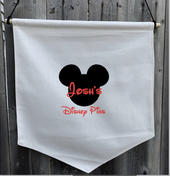 Personalized Disney Pin Hanger Pin Holder Disney Pin Banner - Etsy