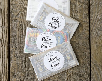 For Richer or Poorer Lotto Favor Stickers Wedding Lotto - Etsy