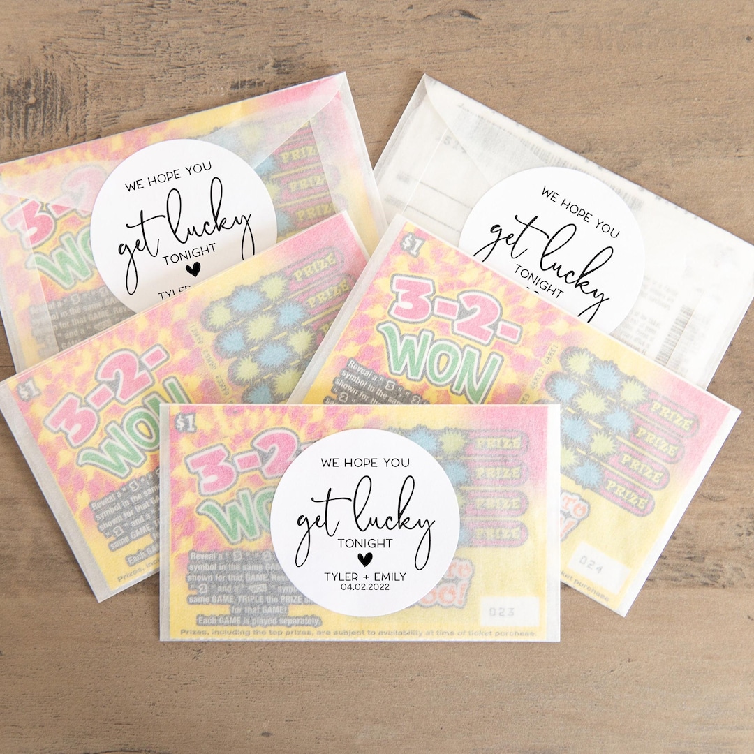 We Hope You Get Lucky Tonight, Personalized Scratch-off Wedding Favor ...